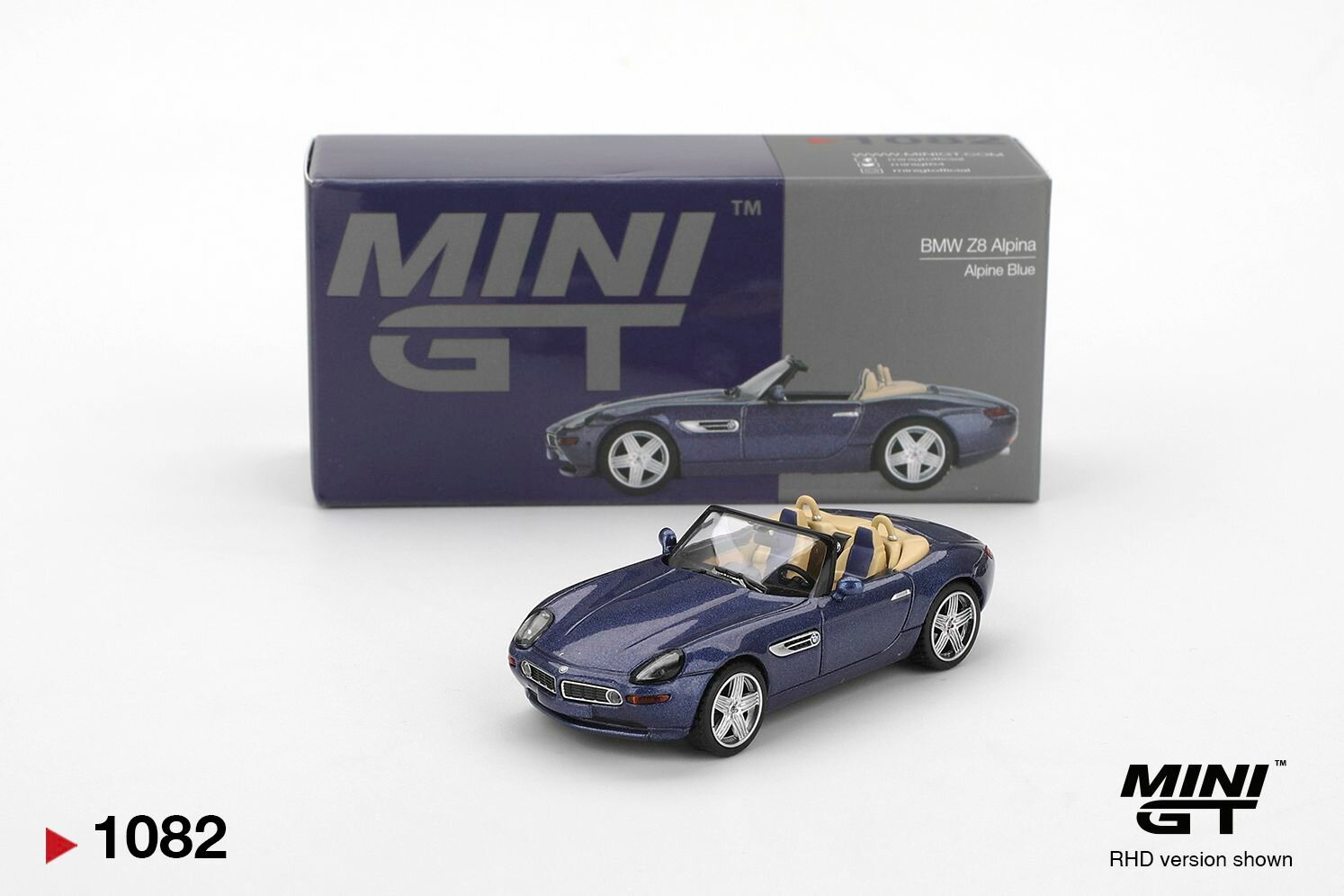 Коллекционная машинка MINI GT 1:64 BMW Z8 Alpina Alpine Blue