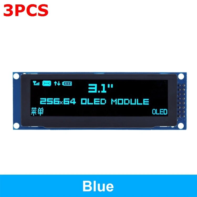 3.1" OLED модуль 256x64 Blue 3PCS