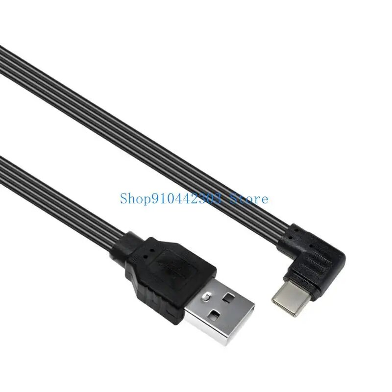Плоский USB 2.0 кабель 0.5м, цвет Bend left