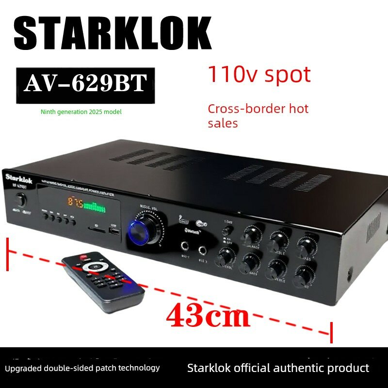 Усилитель звука STARKLOK Xingge 628BT, 5-канальный, 600 Вт, высокой мощности, для домашнего использования, с Bluetooth