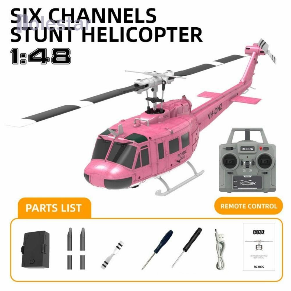 JJRC C032 Huey UH1 6-канальный бесколлекторный вертолёт с лазерной фиксацией высоты и оптическим позиционированием Простое переключение режимов