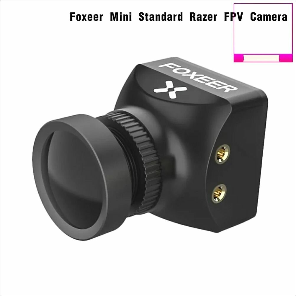 FOXEER Razer Mini HD - компактная камера 5MP (1/3" CMOS, объектив 2.1мм) с углом обзора 125 для систем видеонаблюдения. Четкое изображение, защищенный корпус и простое подключение