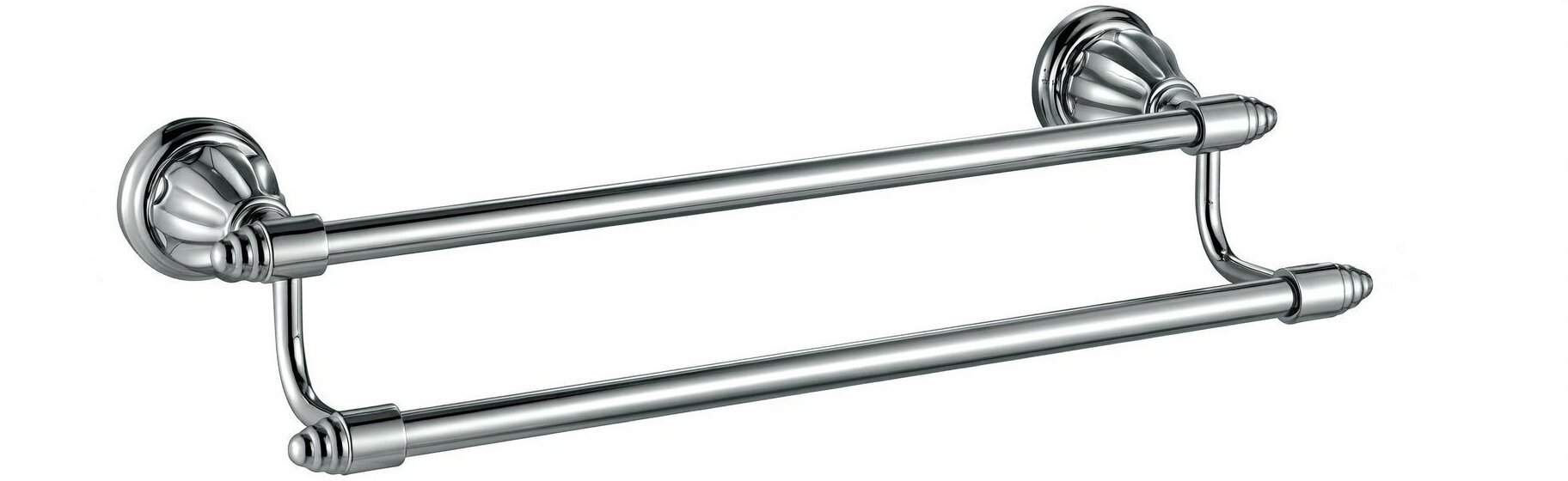 Полотенцедержатель / Держатель для полотенец RUSH Socotra (ST12532) двойной 63 см, хром, латунь, гарантия 5 лет