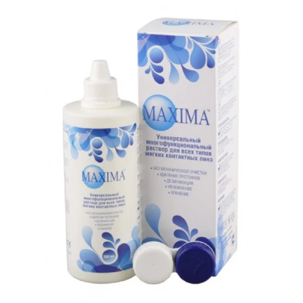 Раствор для линз Maxima RemoPro, с контейнером, для всех типов линз, 360 мл