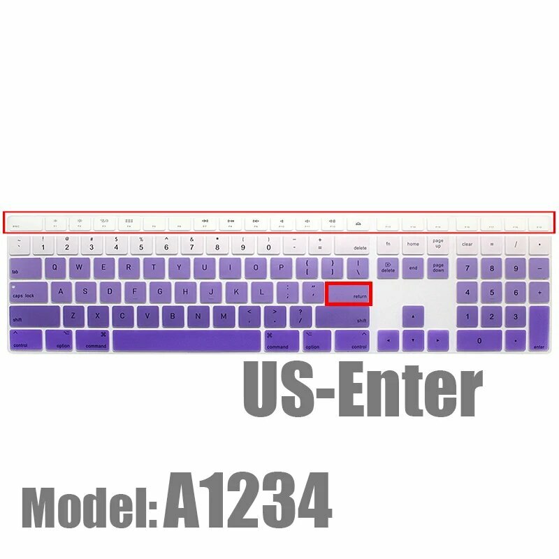 Силиконовый чехол для клавиатуры, защита для клавиатуры для Apple imac Magic Keyboard с цифровой клавиатурой A1843 MQ052LL/A MB110/B A1243