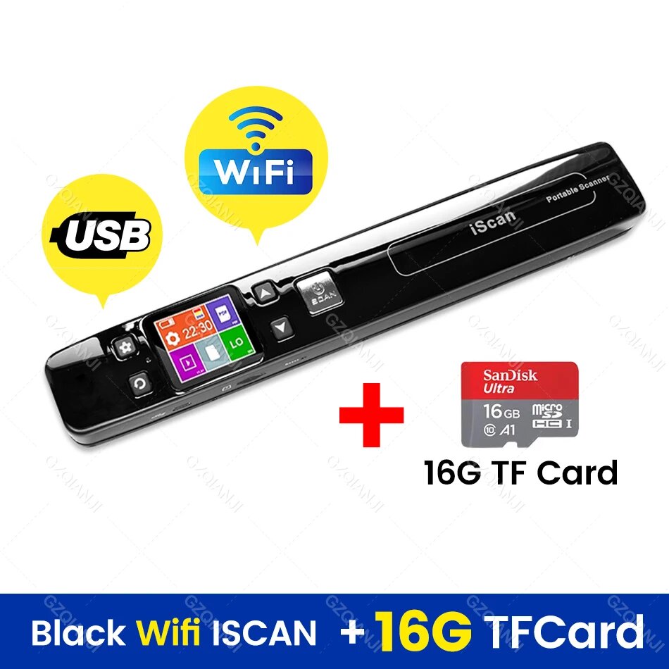 Портативный сканер ISCAN A4 Black Wifi 16G