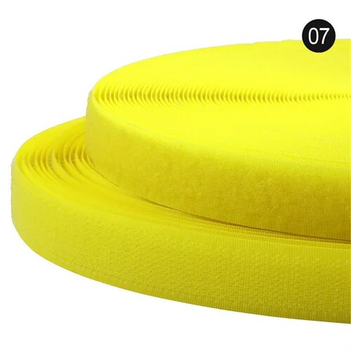 Лента-застежка на липучке Nylon 20 мм 25 ярдов Желтый, yellow