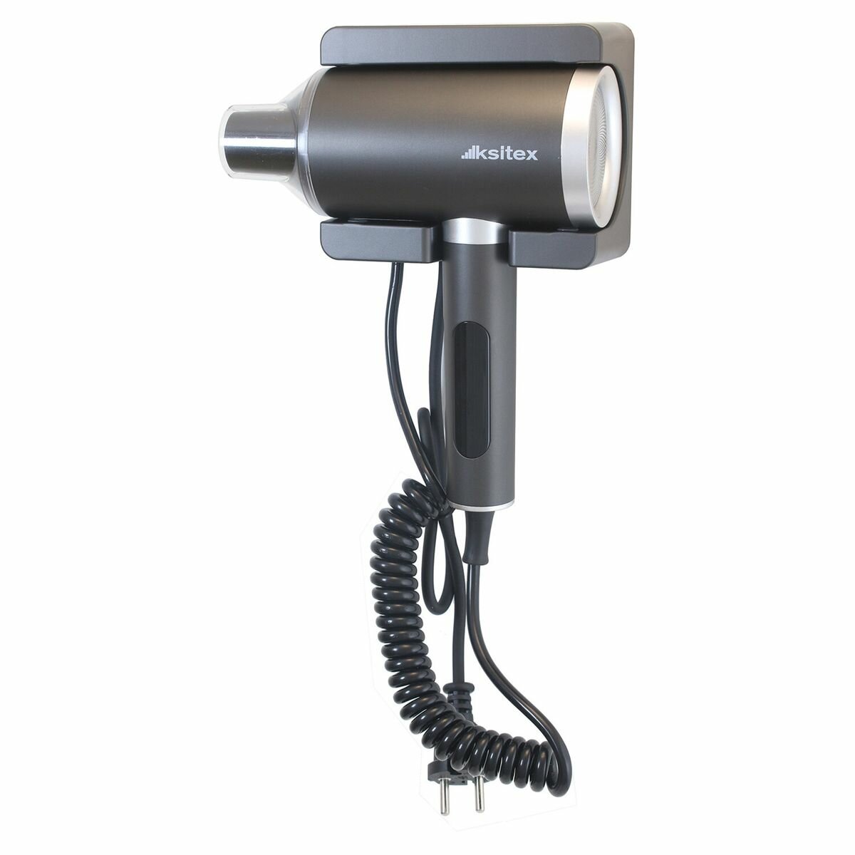 Фен для волос настенный Ksitex F-2000C JET, 2000Вт, пластик, 2 скорости, серый (F-2000C JET)