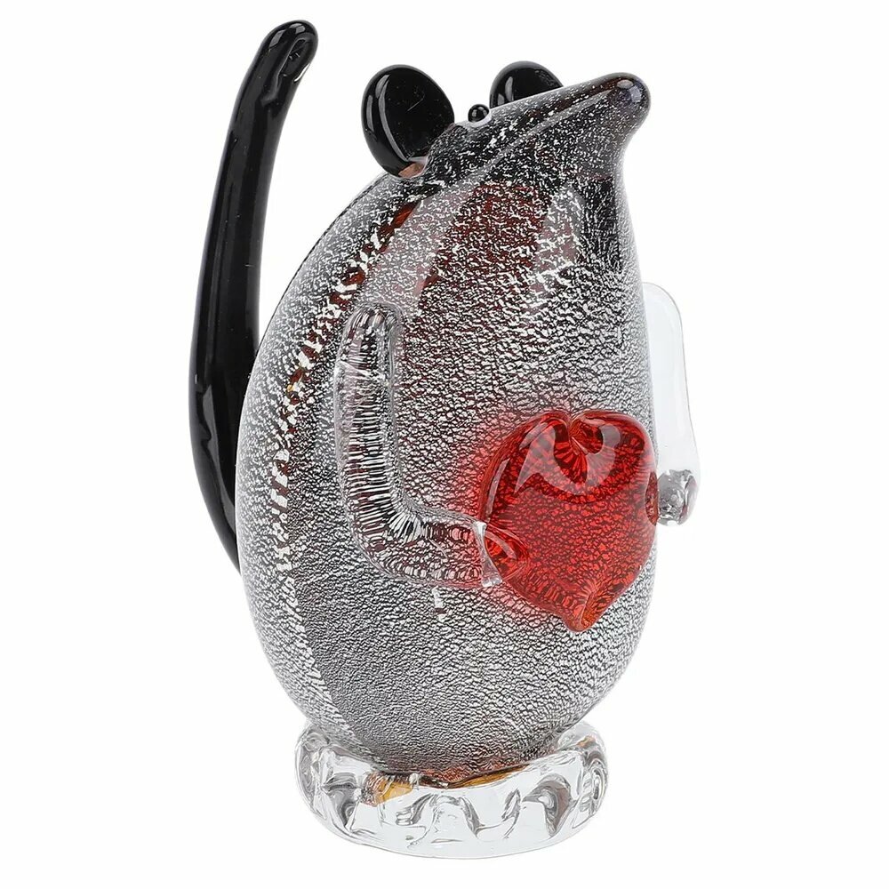 Хрустальная стеклянная фигурка мыши, декоративная скульптура крысы для стола, книжной полки, прикроватной тумбочки