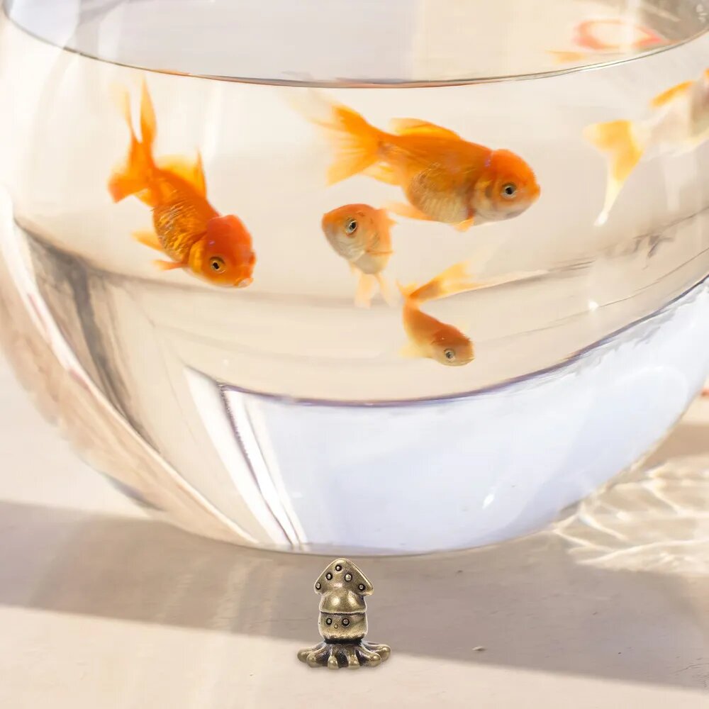 Миниатюрный Декор Кальмара, Из Латуни, Для Аквариума, 1 Штука