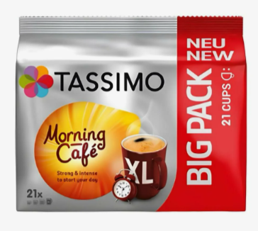 Кофе в капсулах Tassimo Morning Cafe XL Strong & Intense, 21 порций, 1 пачка.