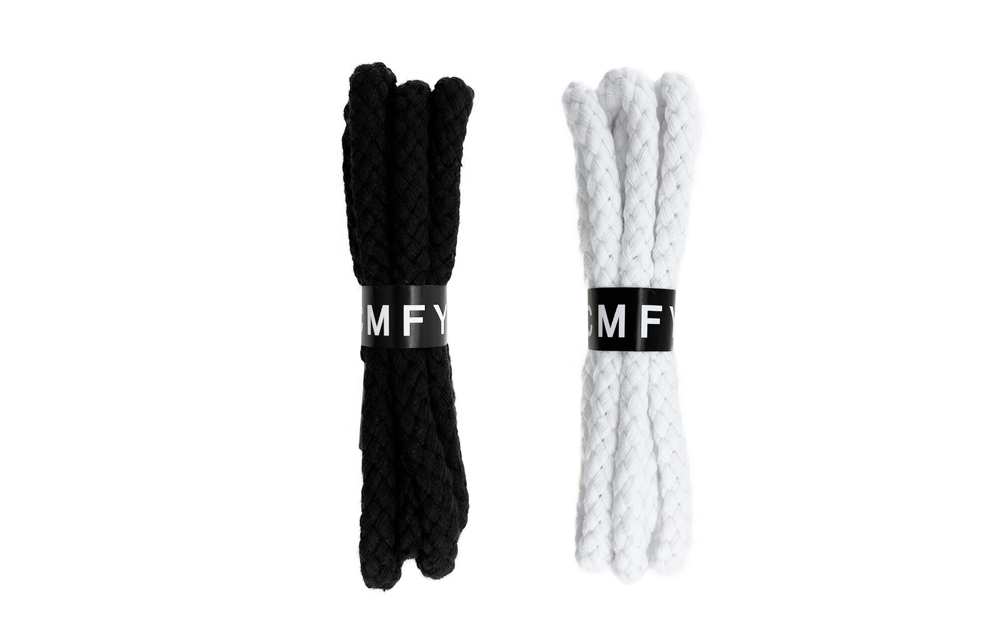 Шнурки унисекс CMFY, Black White, 140CM EU, 2 шт.