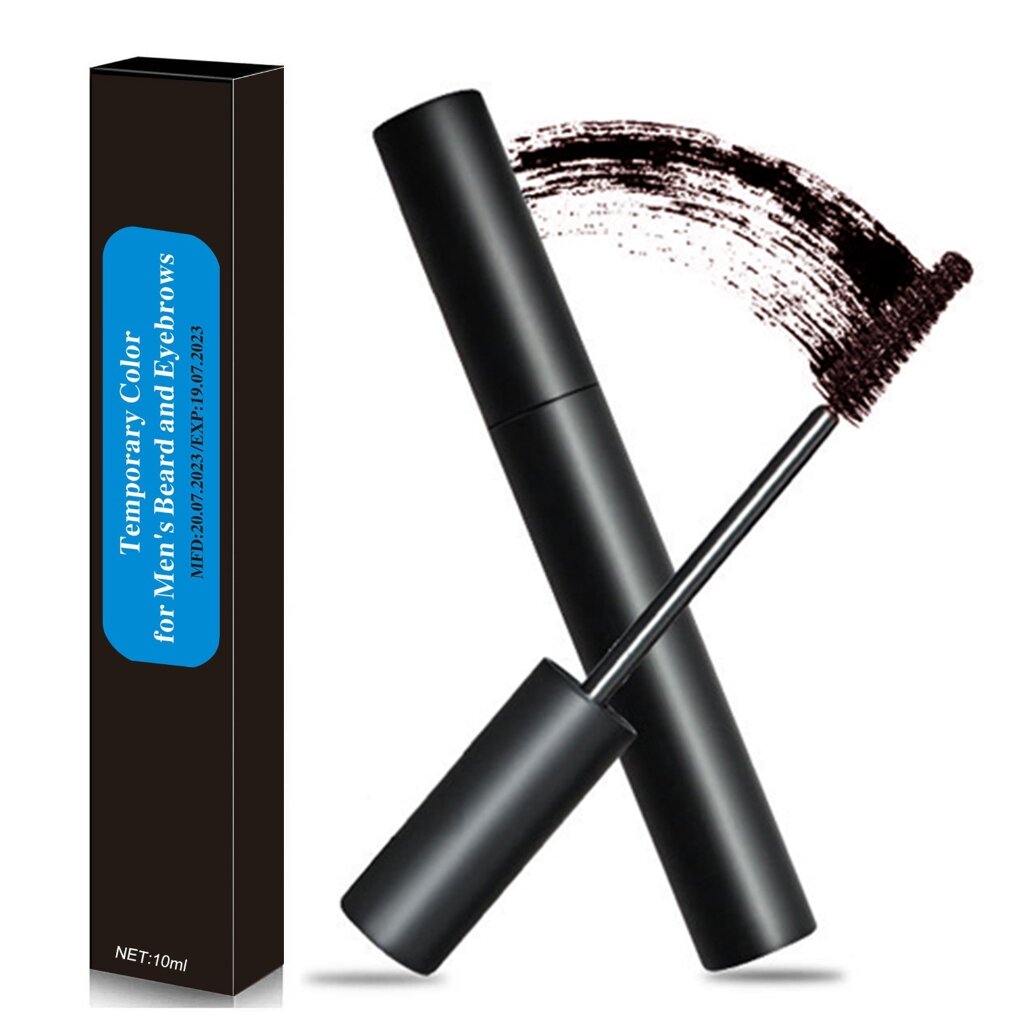 Мужской крем для бровей, кисточка для бровей, кисточка для окрашивания бороды-темно-коричневый