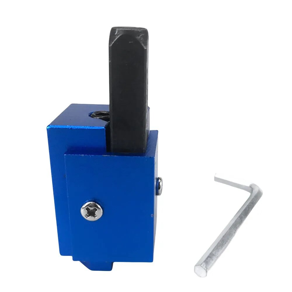 Угловая стамеска по дереву с пружинным зажимом, 48 мм, синяя