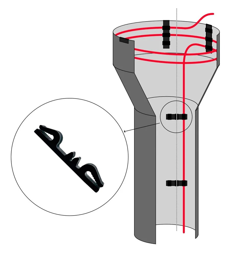TMpro Зажим для греющего кабеля 25 шт.