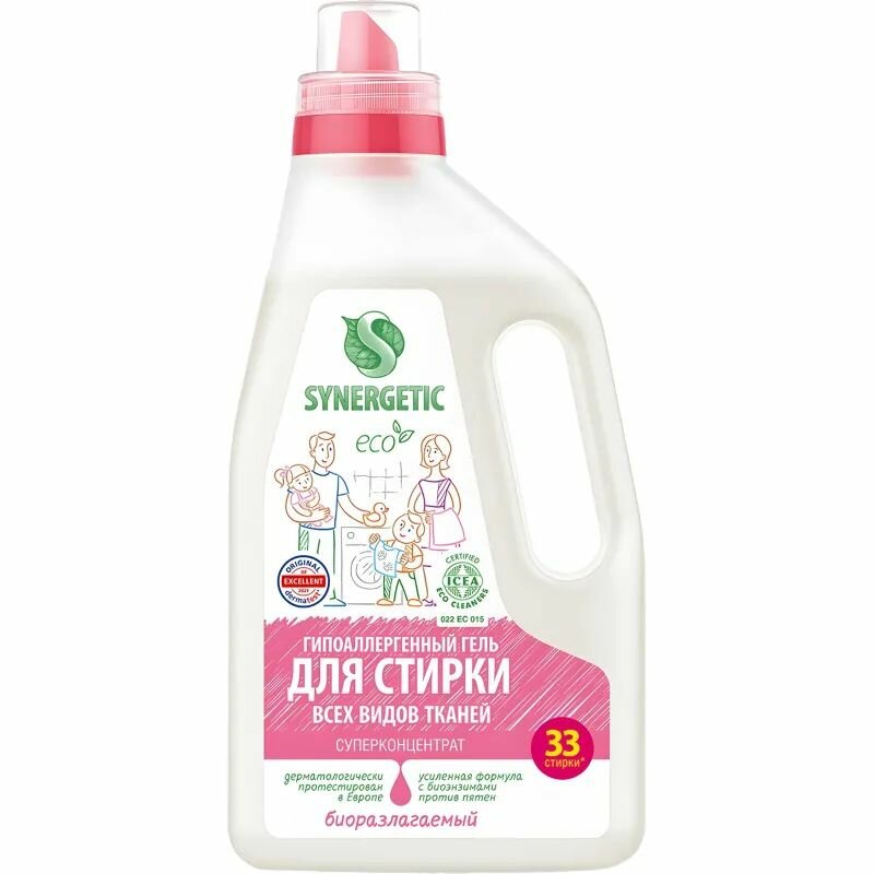 Гель для стирки Synergetic, 1 л