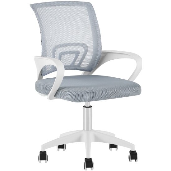 Кресло офисное Stool Group TopChairs Simple SN, серый, пластик белый