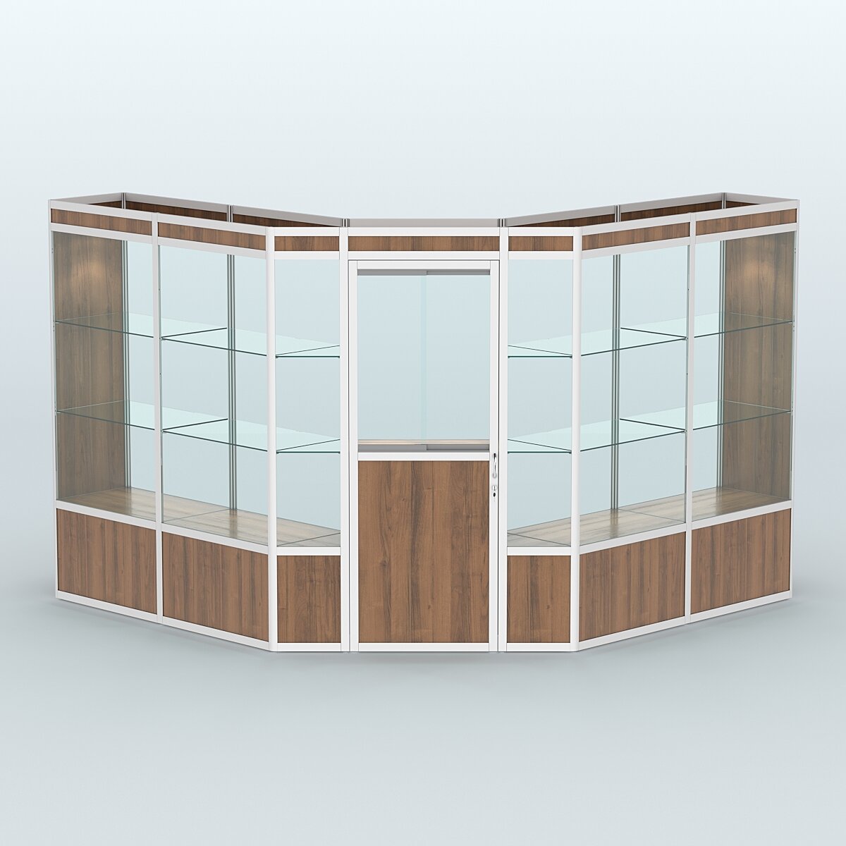 Павильон из профиля угловой №7а (9 кв. м), Орех