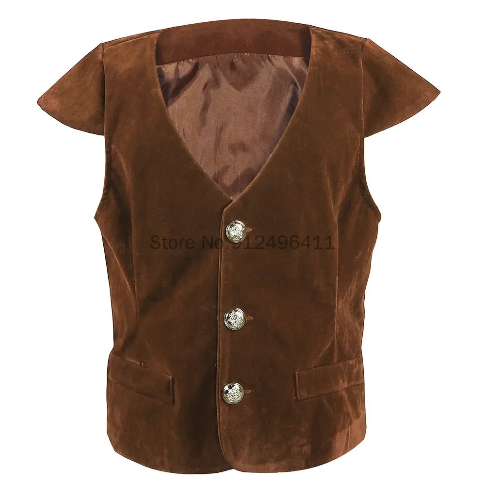 Детский костюм Викторианский Вампир Коричневый, L, brown vest only