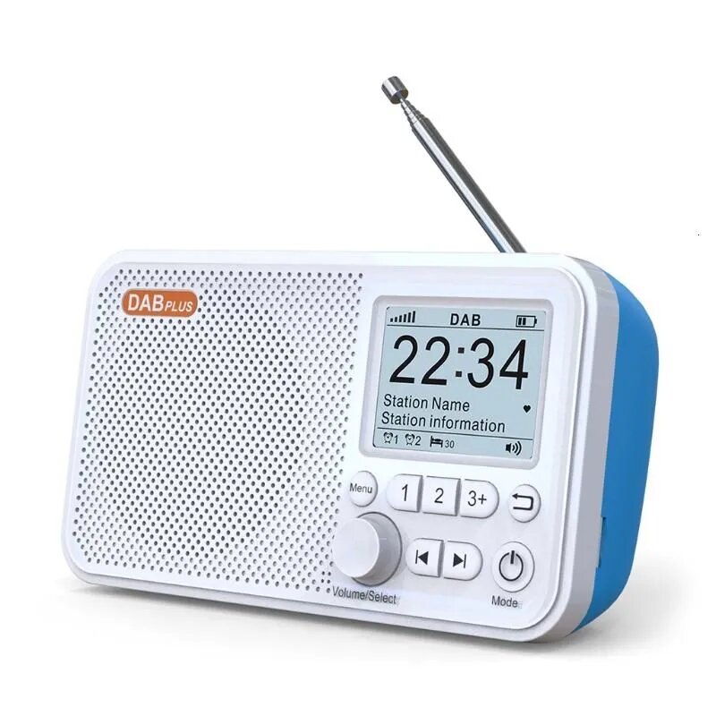 Магнитола переносная DAB PLUS, разноцветный, со встроенным динамиком, FM, AM, с часами