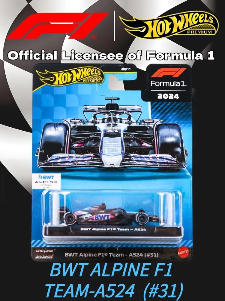 Hot Wheels Premium BWT Alpine F1 Team A524 #31 Esteban Ocon 1:64 лимитированная коллекционная модель