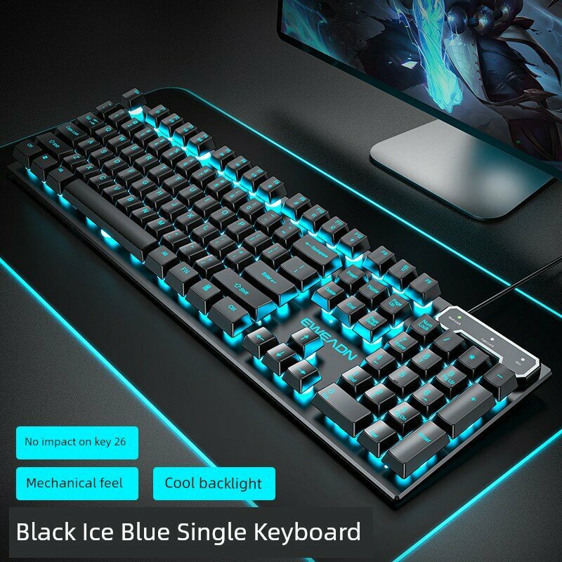 Механическая клавиатура и мышь Forerunner GX30 с коричневыми переключателями, проводные, для настольных компьютеров,