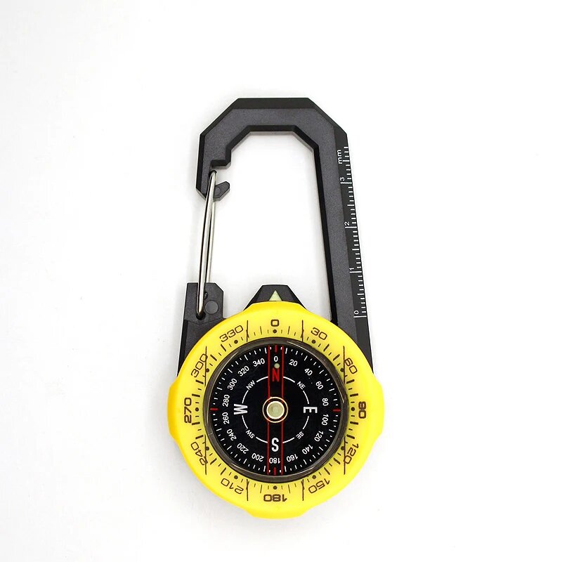 Желтый компас с carabiner, Color: Yellow