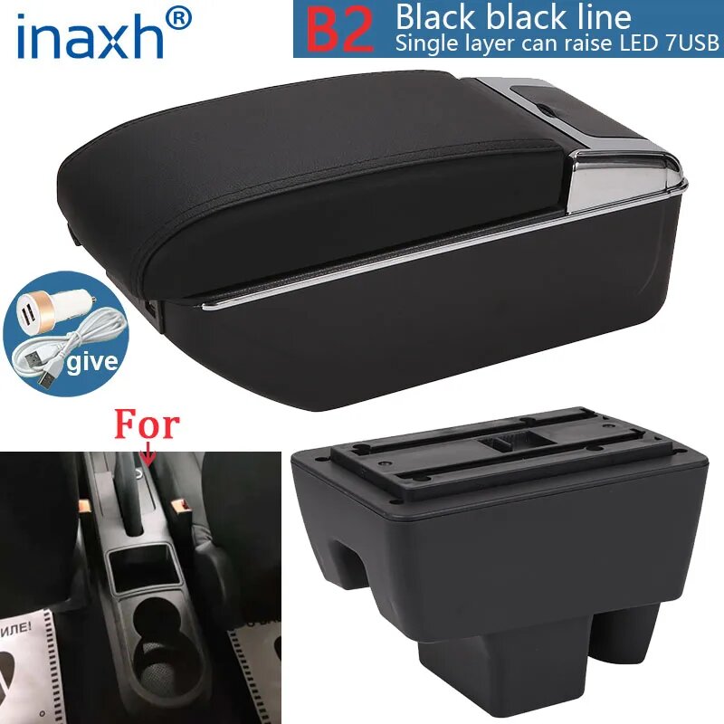 Подлокотник Из Кожи/пластика ABS С Отсеком Для Хранения Для Skoda Rapid И Volkswagen VW Polo 2020-2021 – Аксессуар Для Интерь.