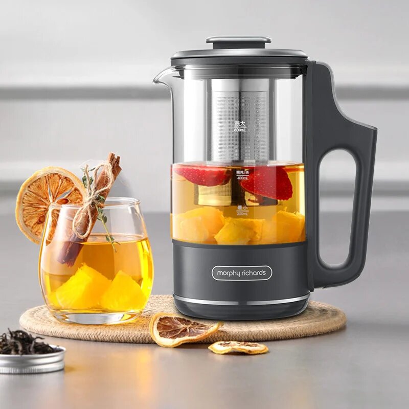 Электрический чайник стеклянный Morphy Richards 1л, серый, KR