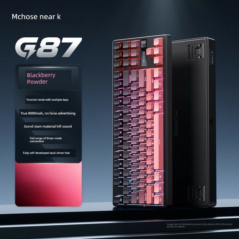 Механическая клавиатура MCHOSE G87 с настраиваемой структурой Gasket, три режима подключения, для игр и офиса Ось