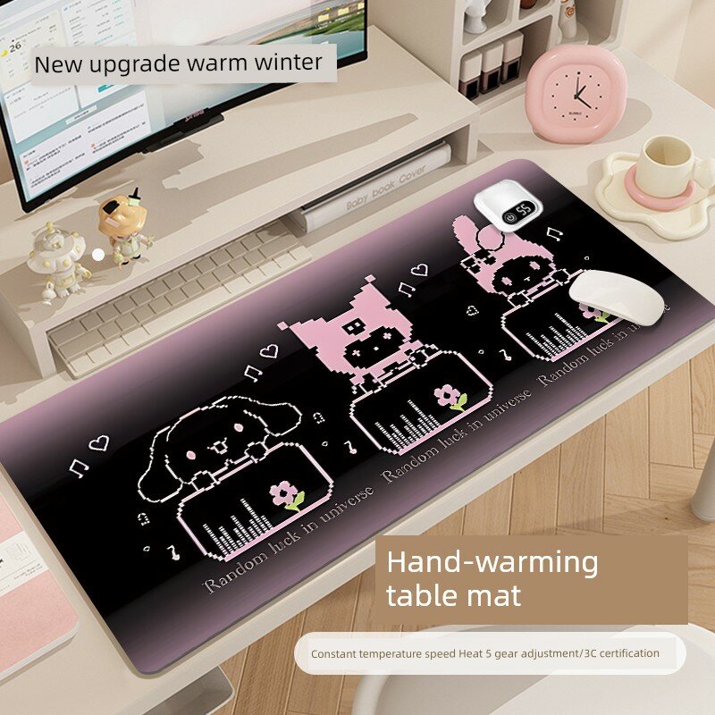 Градиентный коврик для мыши hellokitty с подогревом, очень большой студенческий коврик с подогревом для стола, офисный