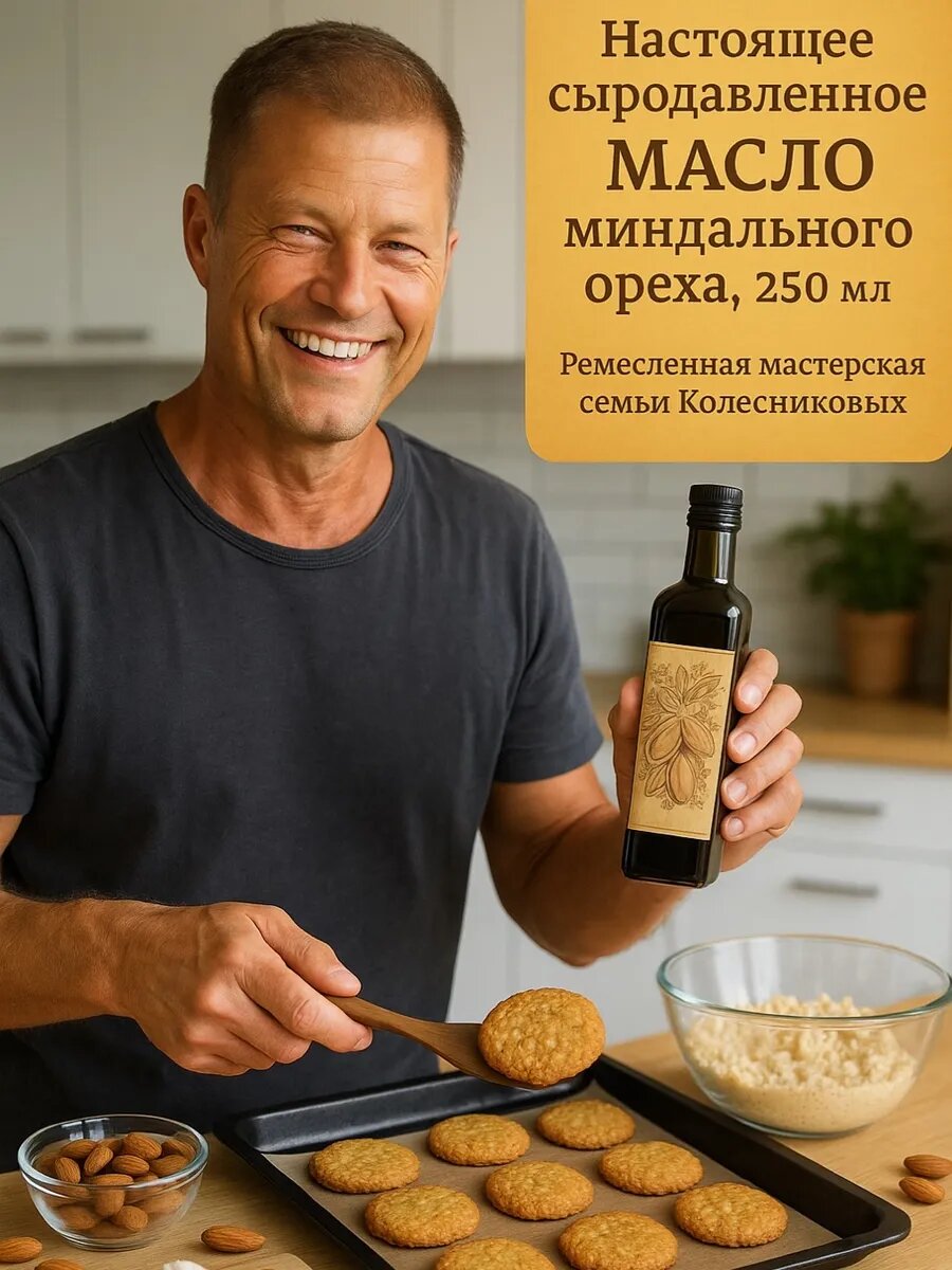 Сыродавленное масло Миндального ореха - 250 мл.