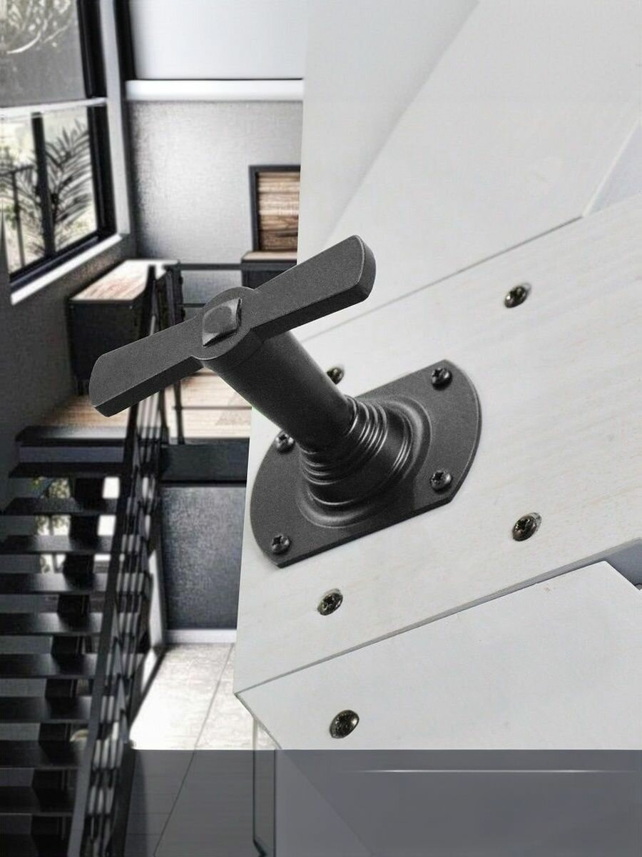 Ручка поворотная "Лофт99" ноэз (черный матовый)