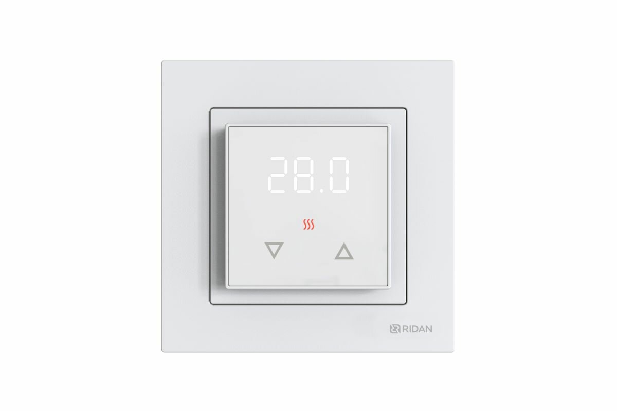 Терморегулятор Ридан Room, с комбинацией датчиков, белый, 16А
