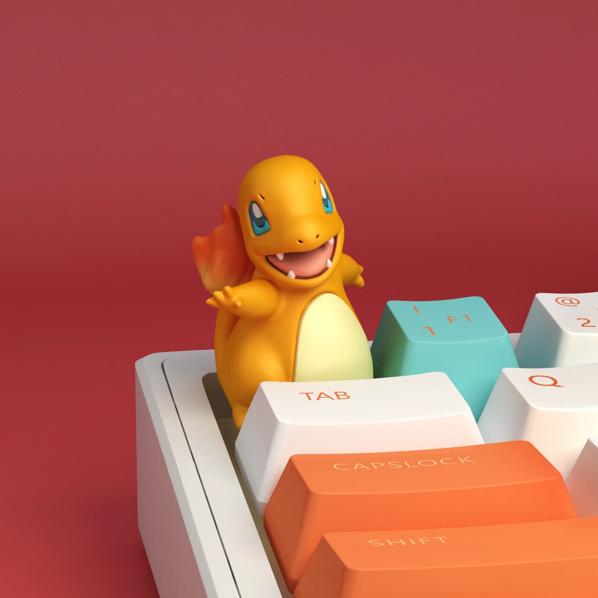 Кейкап Pokémon Charmander для механической клавиатуры, персонализированный кейкап, креативный кейкап, трехмерная