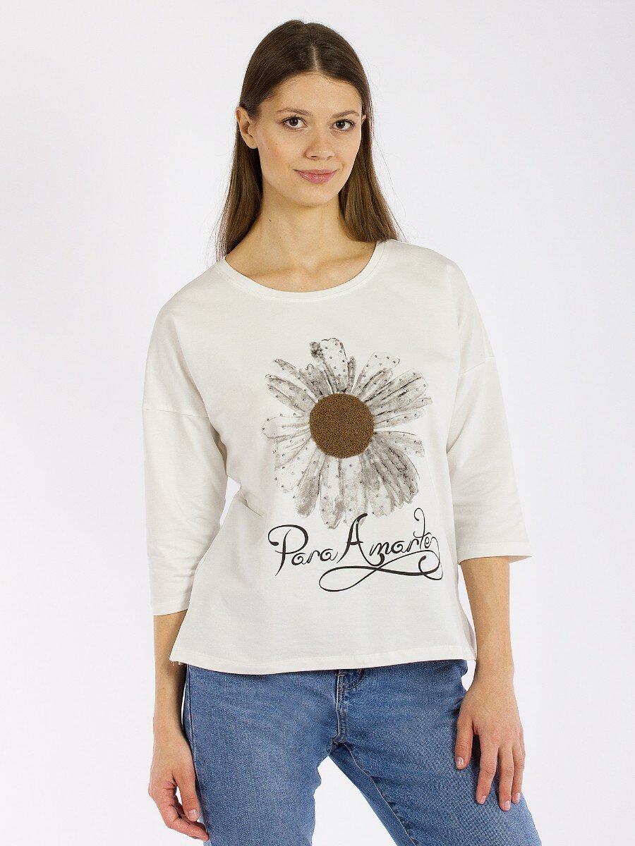 Лонгслив рукав 3/4 , с принтом