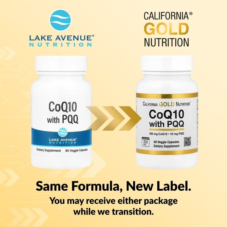 Lake Avenue Nutrition, Коэнзим Q10, PQQ, 60 капсул