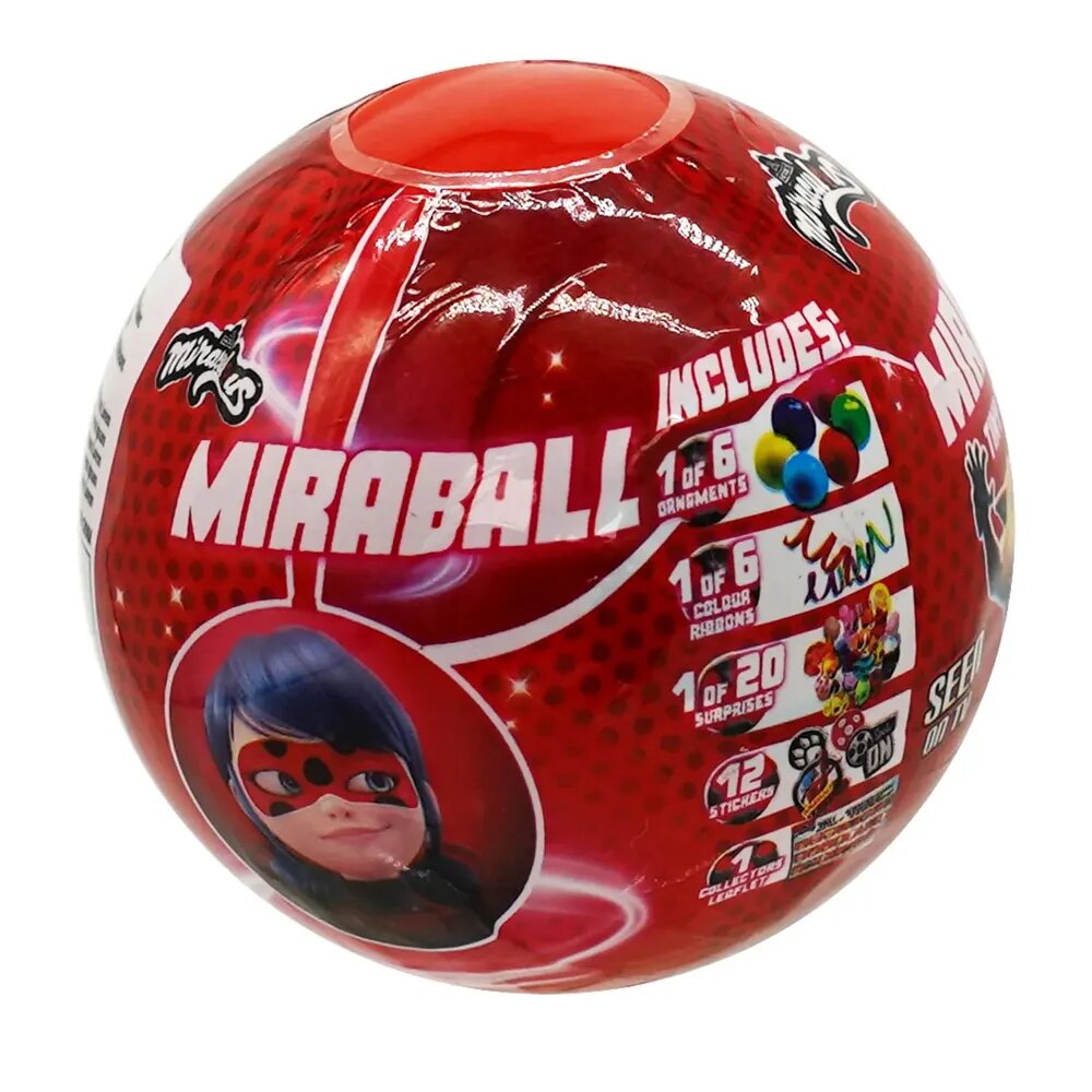 Мягкая игрушка Miraball Surprise с фигуркой Квами Леди Баг, стикерами и карточкой коллекционера