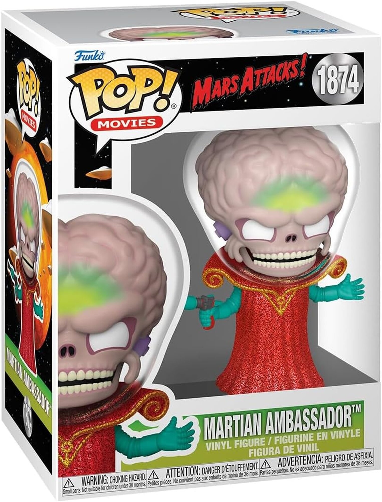 Фигурки Funko Pop MOVIES - Коллекционная фигурка Mars Attacks Martian Ambassador - Фанко 1874