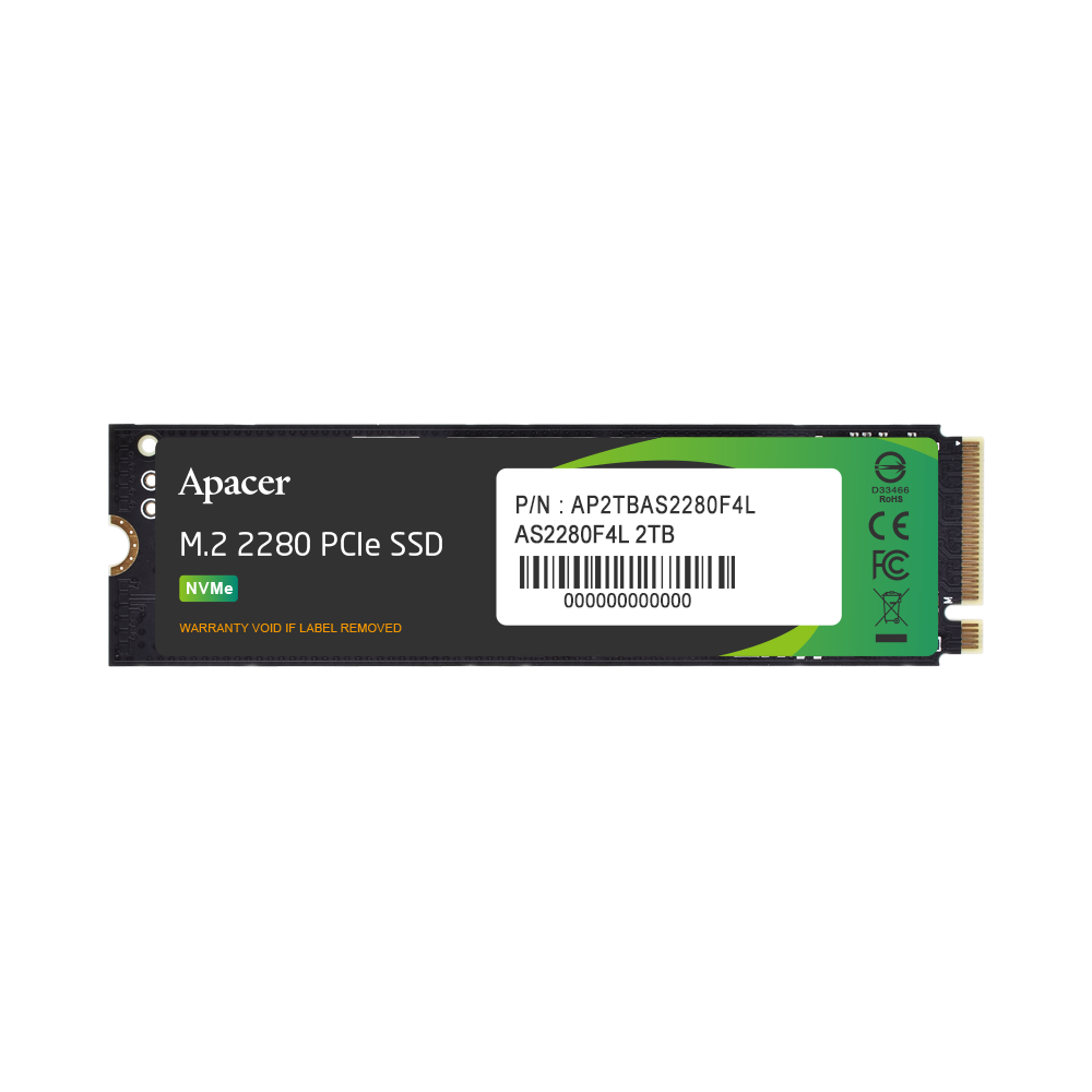 Накопитель SSD Apacer AS2280F4L, 2 ТБ, M.2 2280 (AP2TBAS2280F4L-1)