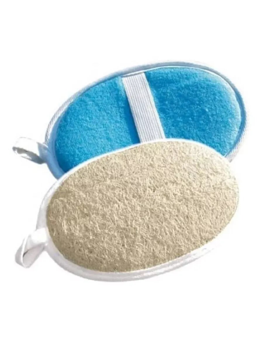 York мочалка из люфы овальная 1шт-4шт.