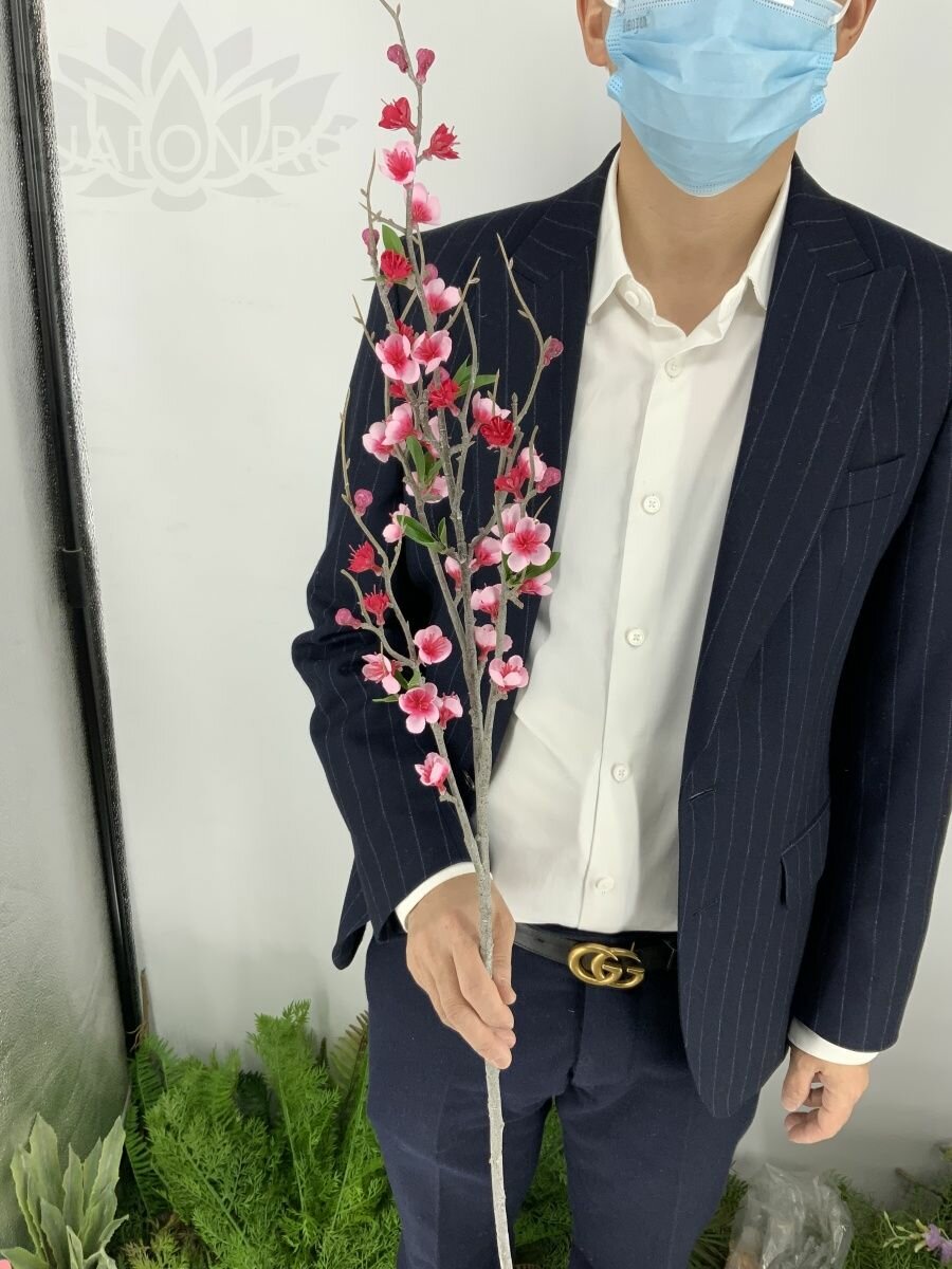 Ветка искусственная пасхальная весенняя цветущая сакура 1 ветка для декора интерьера 85 см флористическая