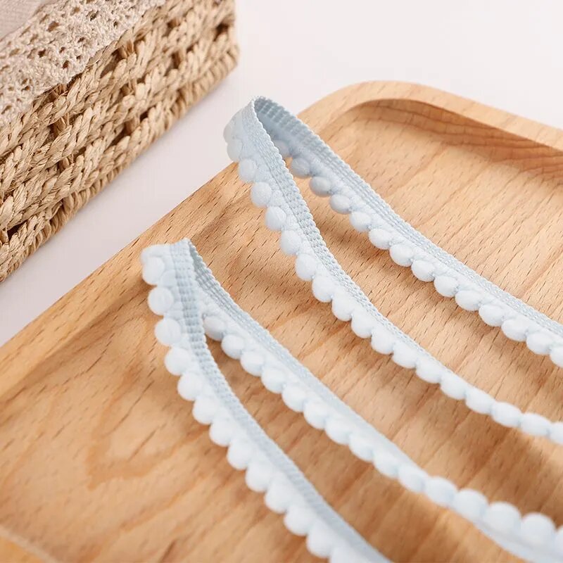 Волосатые шарики кружевные декоративные материалы, ширина 1,2 см, длина 10 м