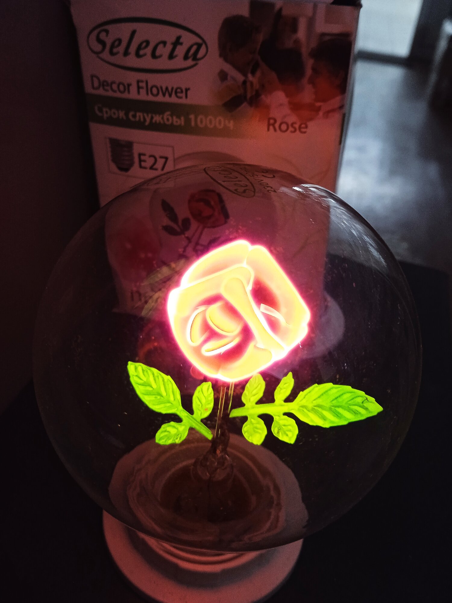 Декоративная лампочка Decor Flower Rose G80