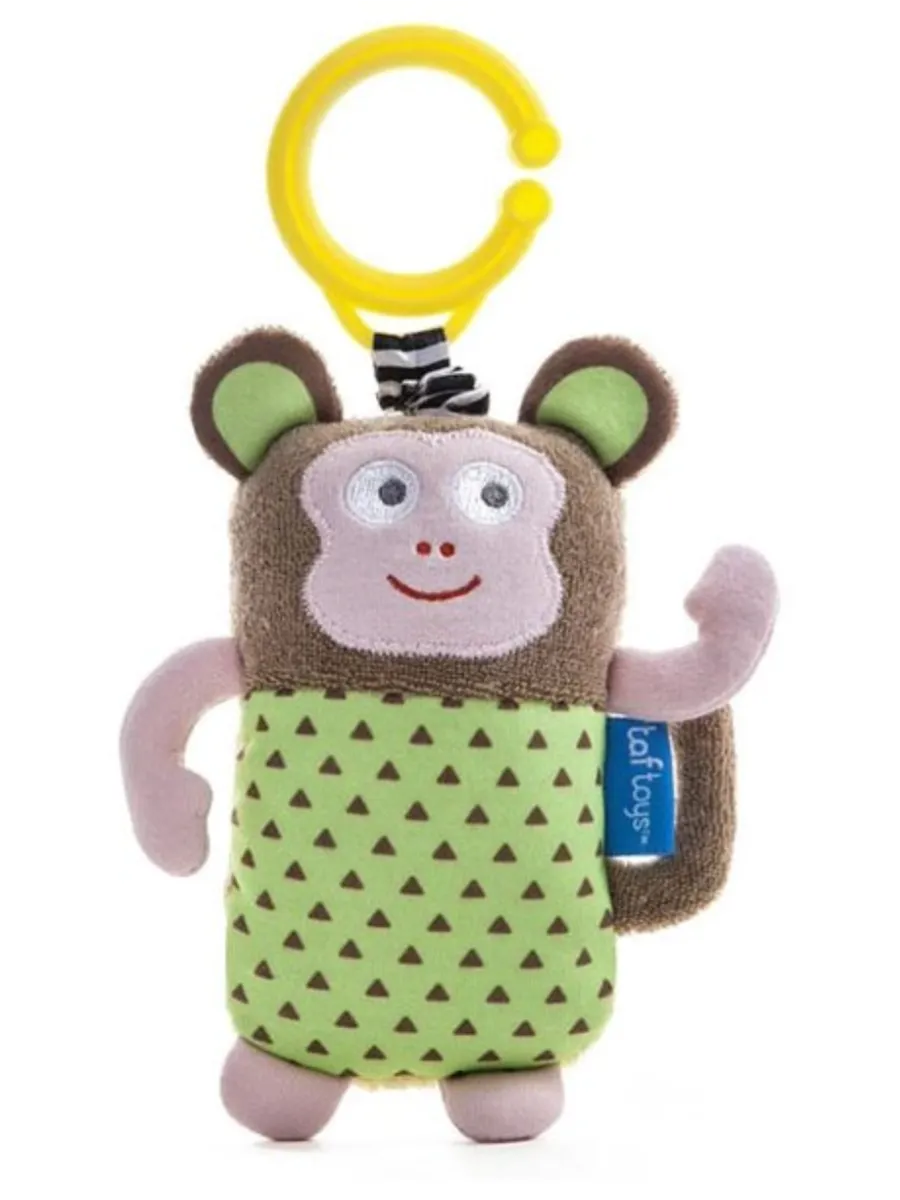 Игрушка Taf Toys "Обезьянка Марко", вибрация, карабин, от 0, 18см