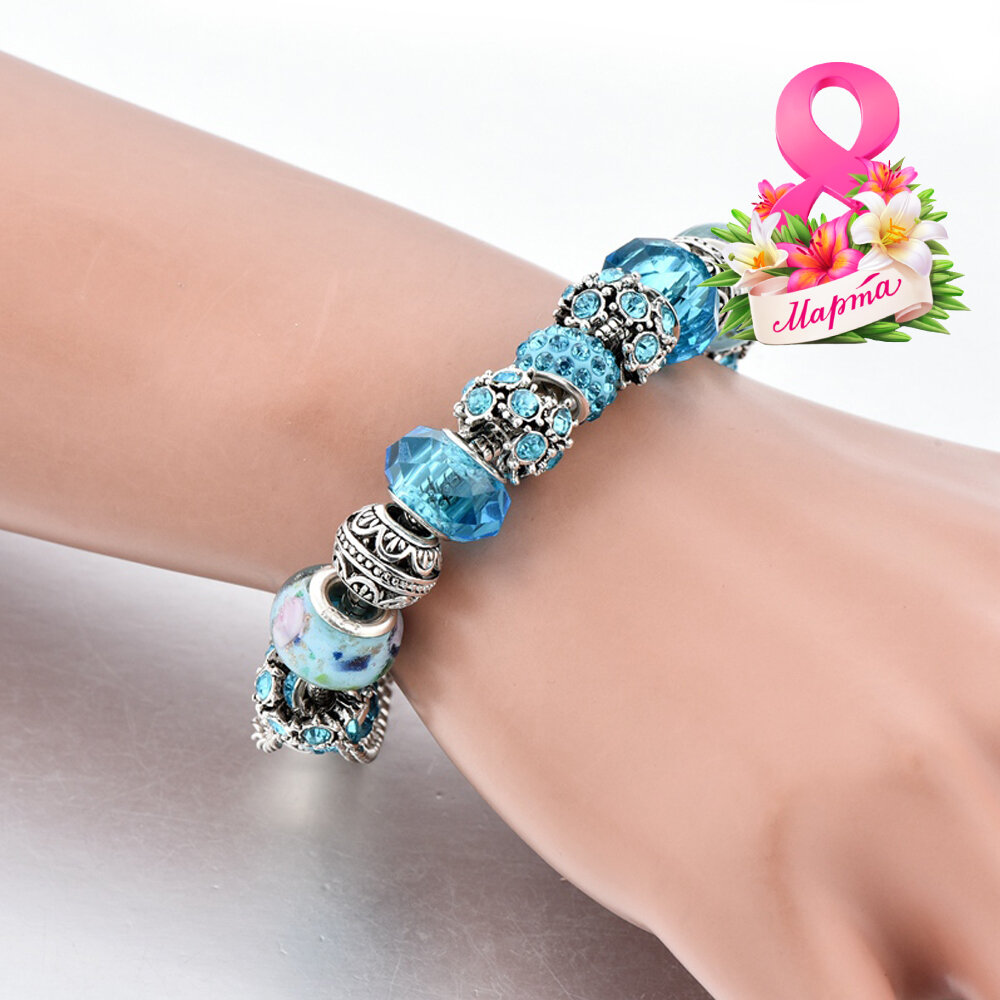 Браслет-цепочка, кристаллы Swarovski, хрусталь, циркон, кристалл, горный хрусталь, Swarovski Zirconia