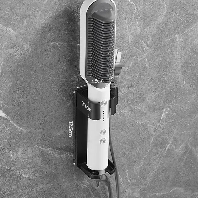 Подставка для выпрямителя для волос, стойка для хранения щипцов для завивки волос в парикмахерской, подставка из черного алюминиевого сплава.