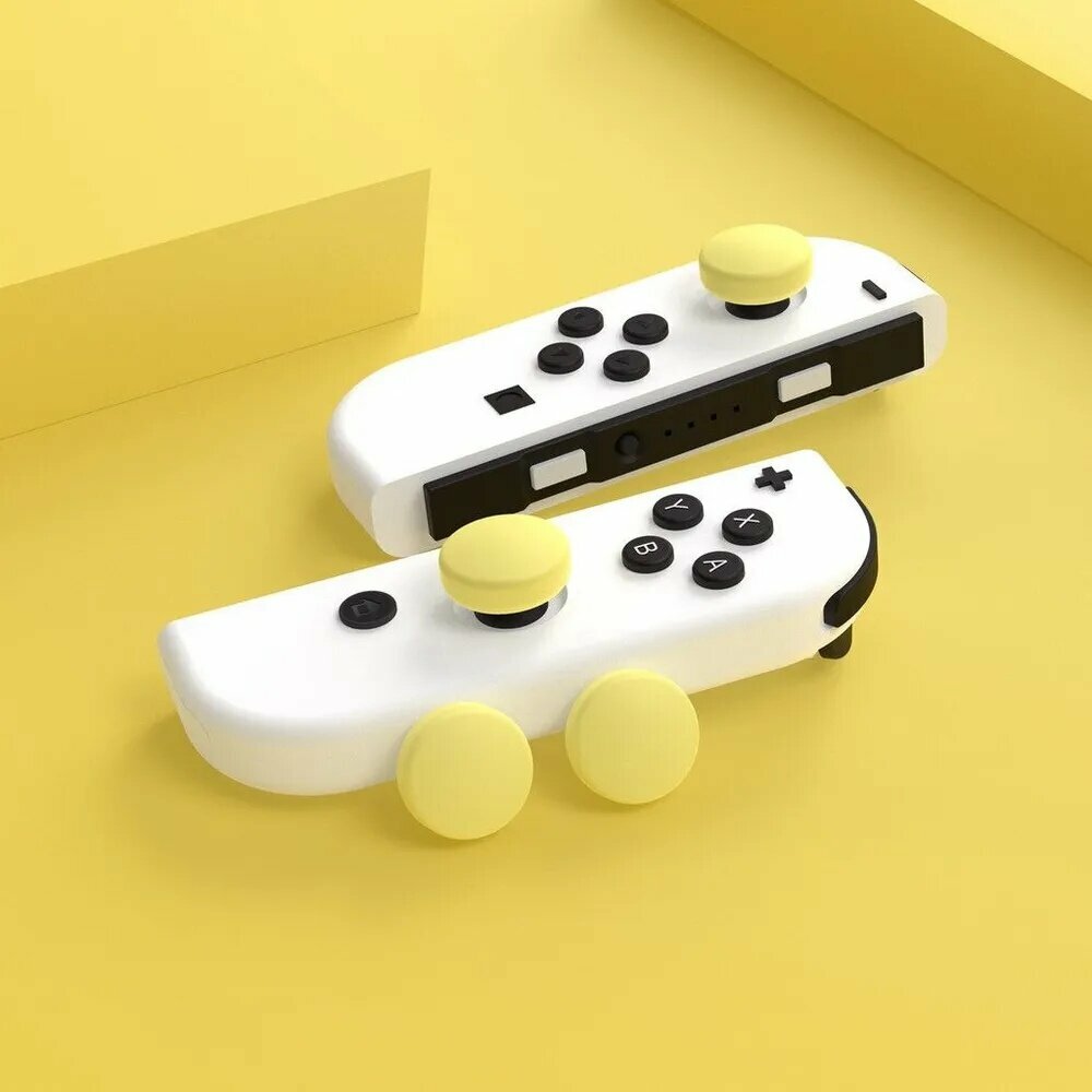 Мягкий чехол для джойстика из ТПУ для Nintendo Switch / OLED / Lite, противоскользящие накладки для большого пальца, Совместимые с Switch Lite-4ШТ_желтый