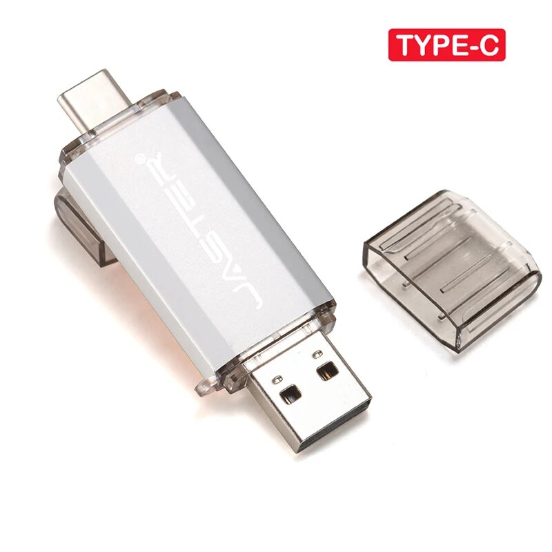 JASTER USB 2 в 1, 128M, Type-C, Белый