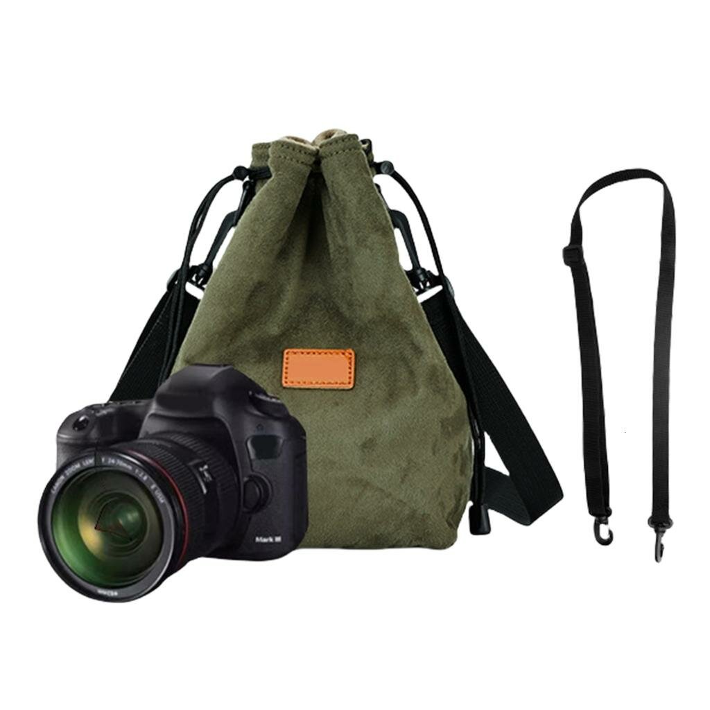 Чехол для фотоаппарата с кулиской, Зеленый - XL